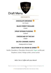 MENU - The Stanhope Arms