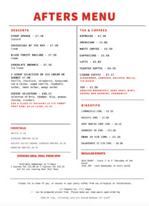 MENU - The Stanhope Arms